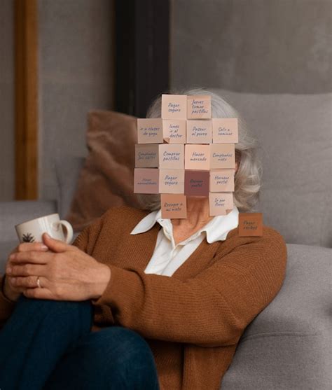 Premium Photo Medium Shot Woman Posing With Notes On Face