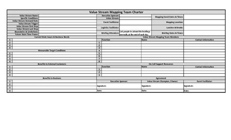 Value Stream Mapping Excel Template Free Download 202