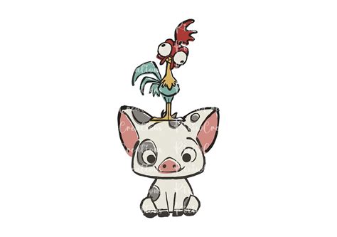 Retro Pua E Heihei Moana Png Moana Png Pua E Heihei Png Pua Png Hei