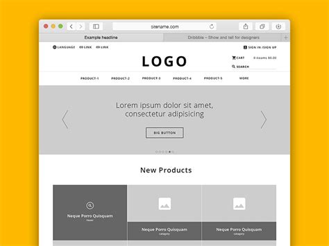 E Commerce Web Wireframe By Brijesh Maganbhai Babariya On Dribbble