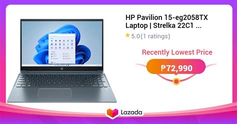 Hp Pavilion 15 Eg2058tx Laptop Strelka 22c1 Core I7 1255u U15 16gb Ddr4 2dm 3200 1tb
