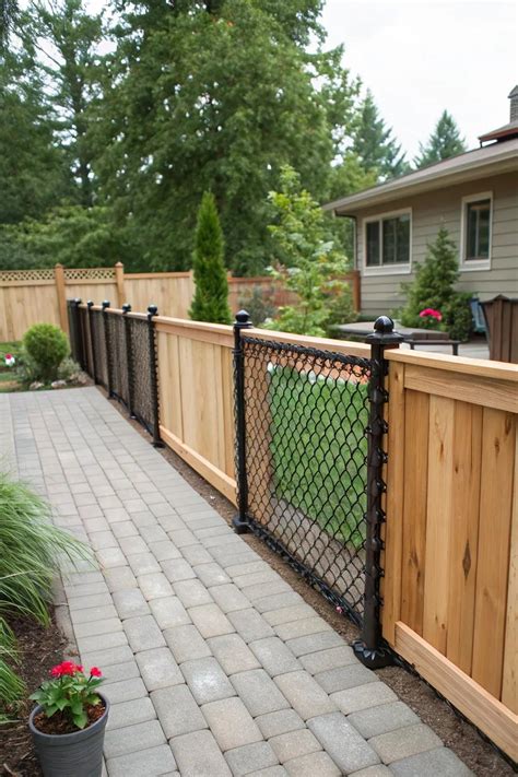 14 Stylish Wood And Chain Link Fence Ideas
