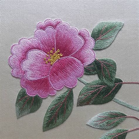 복자수동백꽃수원전통자수전통자수규방공예 Free Machine Embroidery Designs Hand Embroidery Stitches Crewel