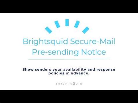 Brightsquid Secure Mail Tutorial Video Pre Sending Notice YouTube