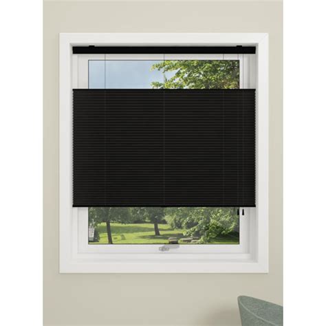 Debel Plisségardin Touch Split Sort 110x160 Cm Silvan