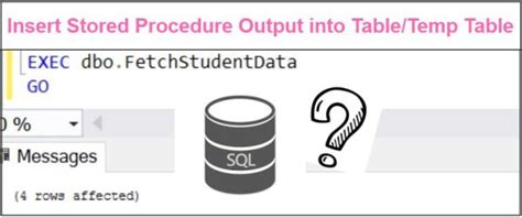 How To Insert The Result Of A Stored Procedure Into Table Sql Bi Tutorials