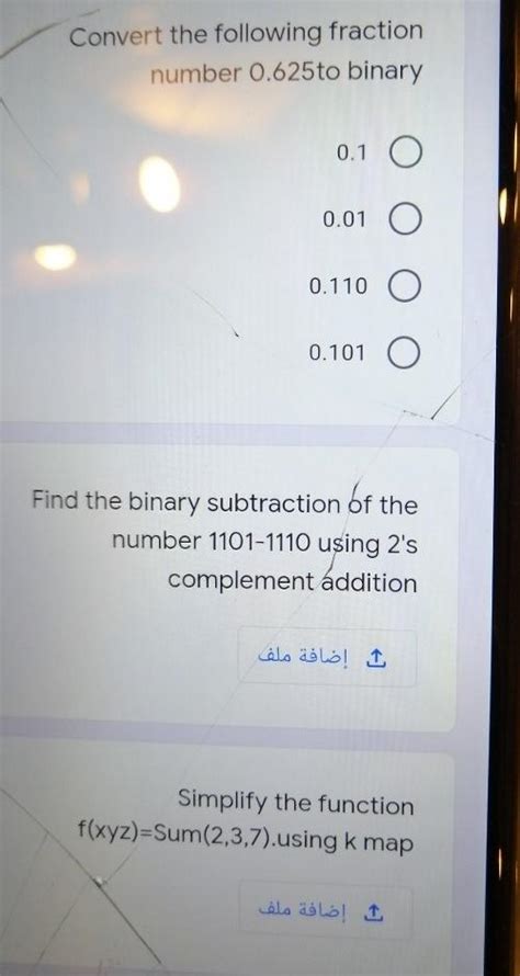 solved convert the following fraction number 0 625to binary