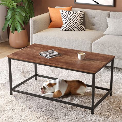 Saygoer Coffee Table Simple Modern Rectangular Center Table Open Space
