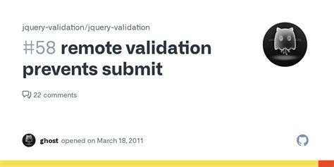 Remote Validation Prevents Submit · Issue 58 · Jquery Validation