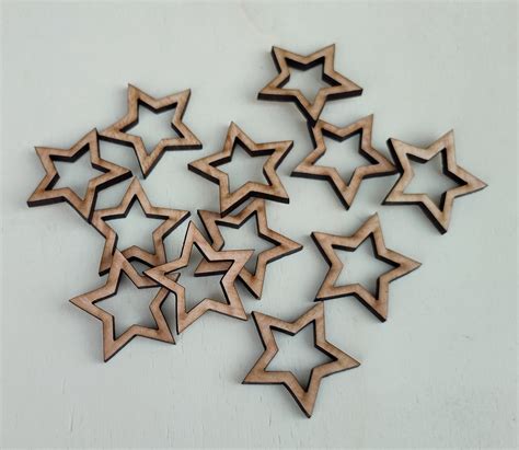 Drvene Zvjezdice 50kom Unikatni Pokloni