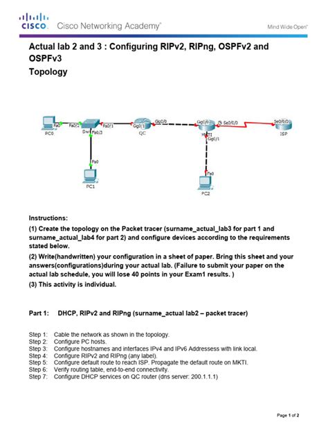 Cisco Topology Pdf Internet Standards Computer Network