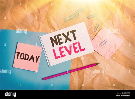 Conceptual Hand Writing Showing Next Level Concept Meaning Having More Than One Floor And