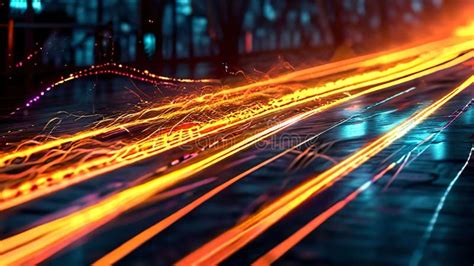 Dynamic Light Trails Forming Intricate Patterns Stock Illustration