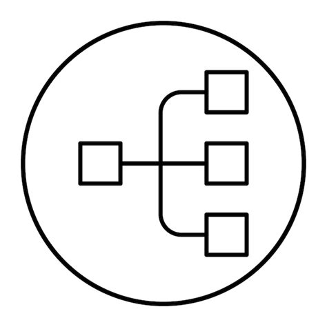 프로세스 매핑 아이콘 프리미엄 벡터