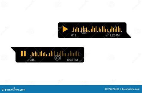 Voice Message Audio Chat UI UX Interface Vector Messenger Voice Record Bubbles Voice Message