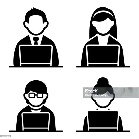 Programmierer Icons Set Stock Vektor Art Und Mehr Bilder Von Arbeiten