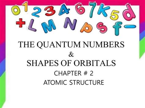 Quantum Numbers Class 11 Ppt For Chemistry Pptx