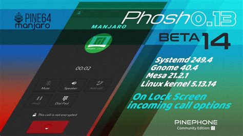 Manjaro ARM Beta14 With Phosh PinePhone ARM Releases Manjaro Linux Forum
