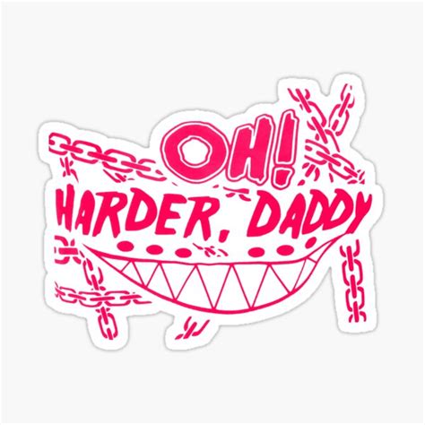 Oh Harder Daddy Angel Dust Hazbin Hotel Sticker For Sale By Anime Express Redbubble