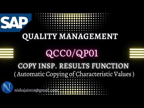 Sap Qm Copy Inspection Results From Previous Inspection Lot In Sap… Suman J