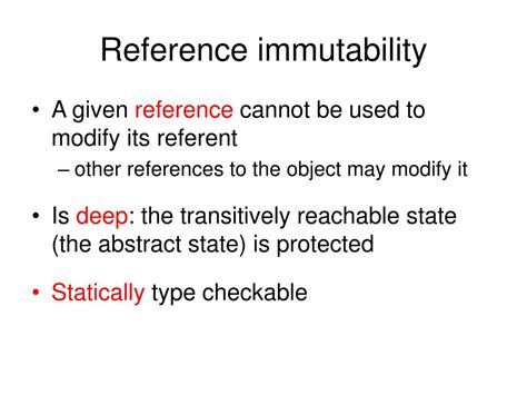 Ppt Javari Adding Reference Immutability To Java Powerpoint