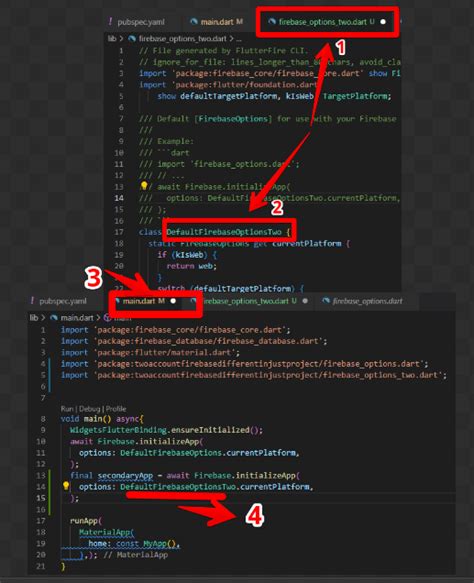 put two firebase projects to be more specific two different realtime databases from the same