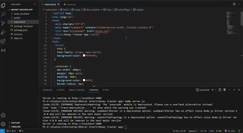 completed task2 of money tracker webapp sanjana n posted on the topic linkedin