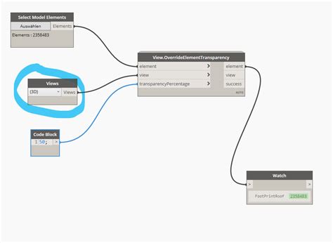 select object override transparency in view revit dynamo