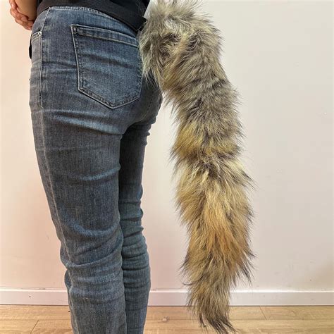 Grey Wolf Fursuit Tail Auto Moving Wagging Tail Cosplay Etsy