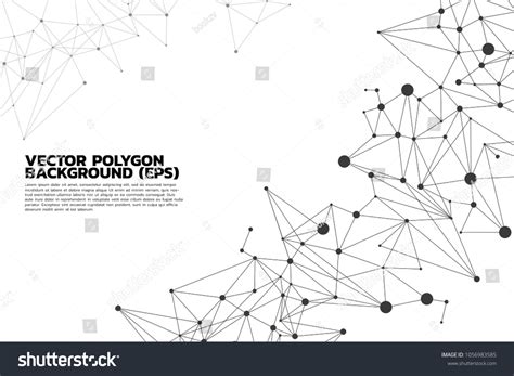 Vector Connecting Dot Polygon Background Concept Stock Vector Royalty Free 1056983585