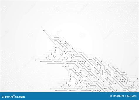 Abstract Technology Background With Circuit Board Texture Graphic Design Electronic Motherboard