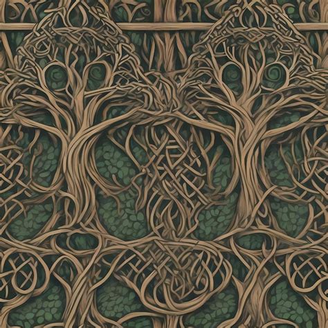 Celtic Trees Intricate Knotwork Trees Inspired By Celtic Art Premium Ai Generated Image