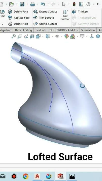 Lofted Surface In Solidworks Youtube
