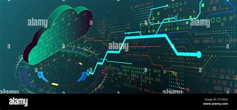 Cloud Computing Conceptabstract Connection Technology Background Hand