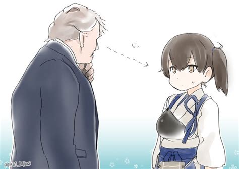 kaga donald trump and js kaga kantai collection and 1 more drawn by