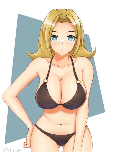 Rule 34 1girls Bikini Black Bikini Blonde Female Blonde Hair Blue