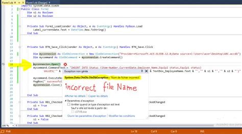 Vs 2017 Ms Accessdb Insert Into Query Errors Exception Incorrect File Name Vbforums