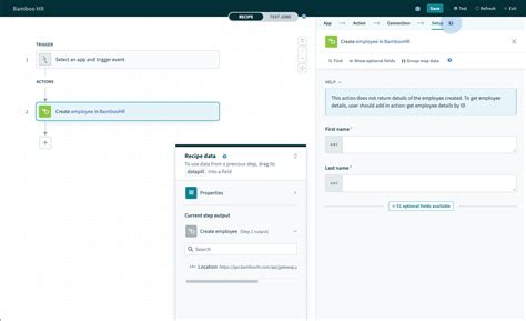 Workato Connectors Bamboo Hr Create Employee Action Workato Docs