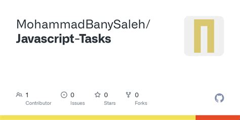 GitHub MohammadBanySaleh Javascript Tasks