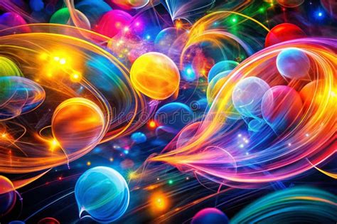 Vibrant Long Exposure Chat Bubbles Abstract Art Capturing The Flow Of Social Media Communication