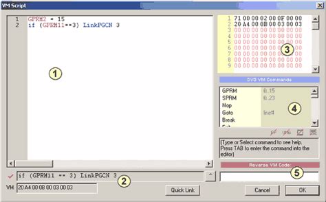 VM Commands VM Editor