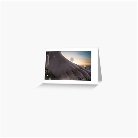 Black Giantess Arrives On Earth Giant Feet Greeting Card By Growgiantess Redbubble