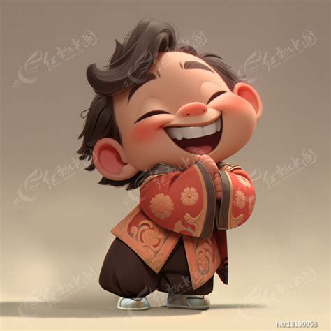 新年拜年男孩插画ai图片下载红动中国