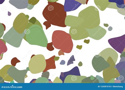 Color Abstract Random Rounded Shapes Geometric Pattern Generative Art Background Style Details