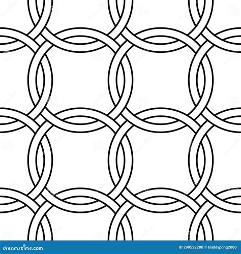 Set Of Geometry Interlock Circle Celtic Seamless Pattern Background