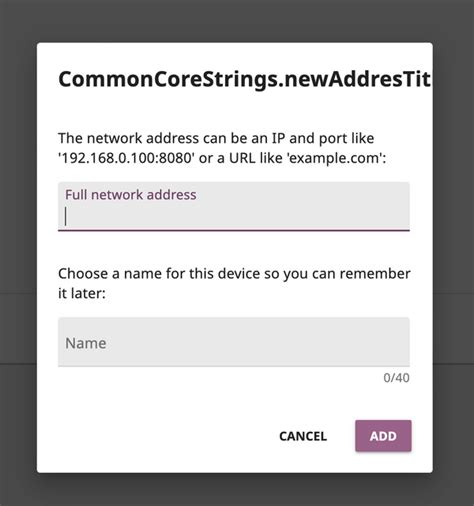 String Missing In The ‘select Deviceaddress Modal · Issue 10330 · Learningequalitykolibri