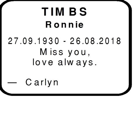 Timbs Tributes Bendigo Advertiser Bendigo Advertiser Bendigo Vic