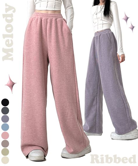 묶음할인[따뜻기모 숏and롱] 멜로디 잔골스트링 와이드팬츠 에이블리