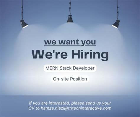 Tritech Interactive On Linkedin Hiring Mernstack Webdevelopment