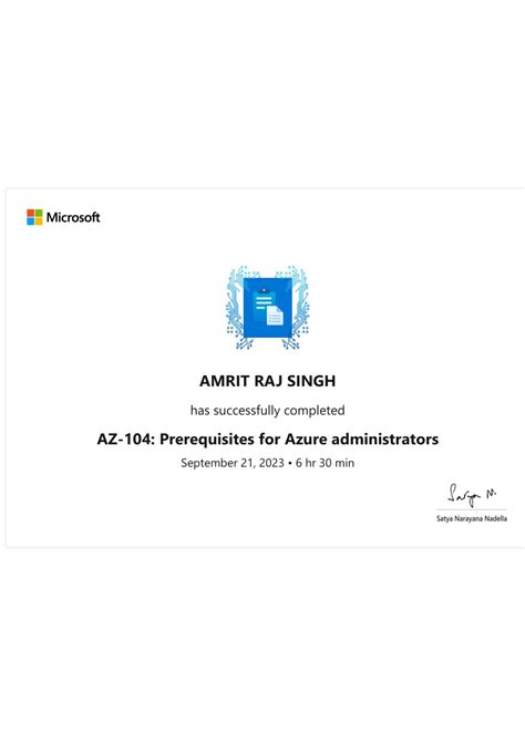 Amrit Raj Singh On Linkedin Today I Earned My Az 104 Azure Administrators Trophy Im So